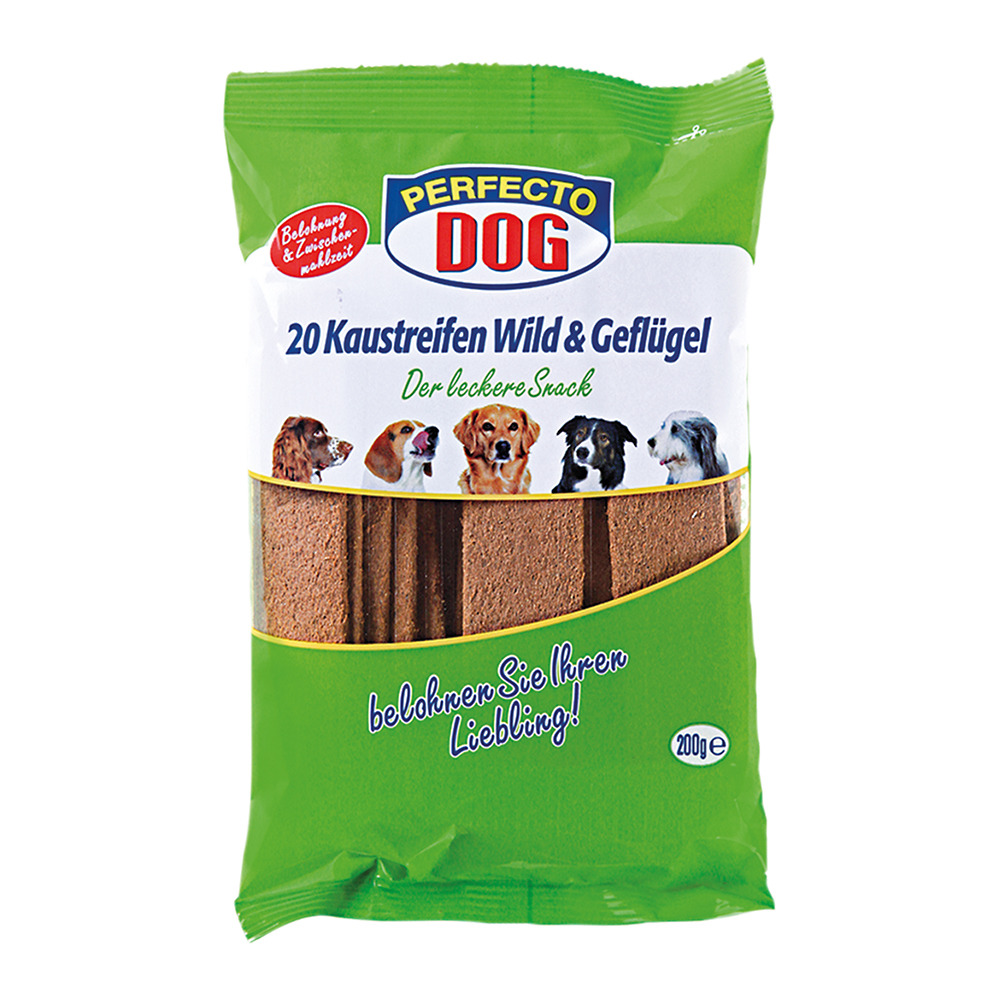 Perfecto Dog Wild & Geflügel 20er Streifen | Snacks | Hundefutter ...