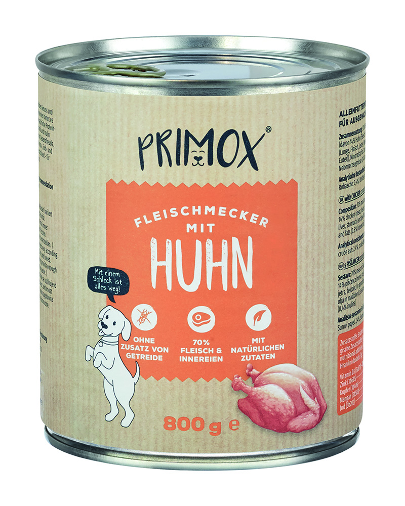 Primox Hunde Nassfutter mit Huhn 6 x 800g | Nassfutter | Hundefutter ...