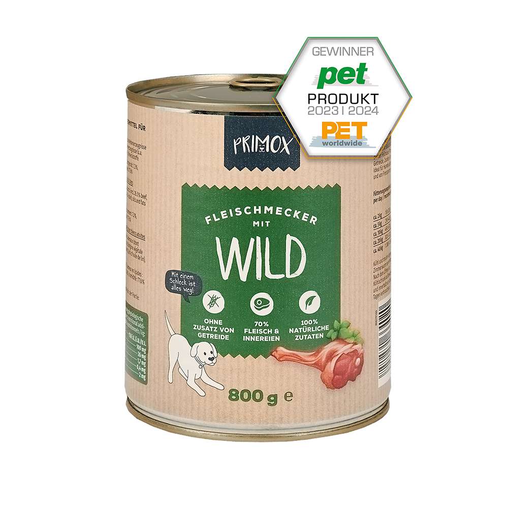 Primox Hunde Nassfutter mit Wild 6 x 800g | Nassfutter | Hundefutter ...