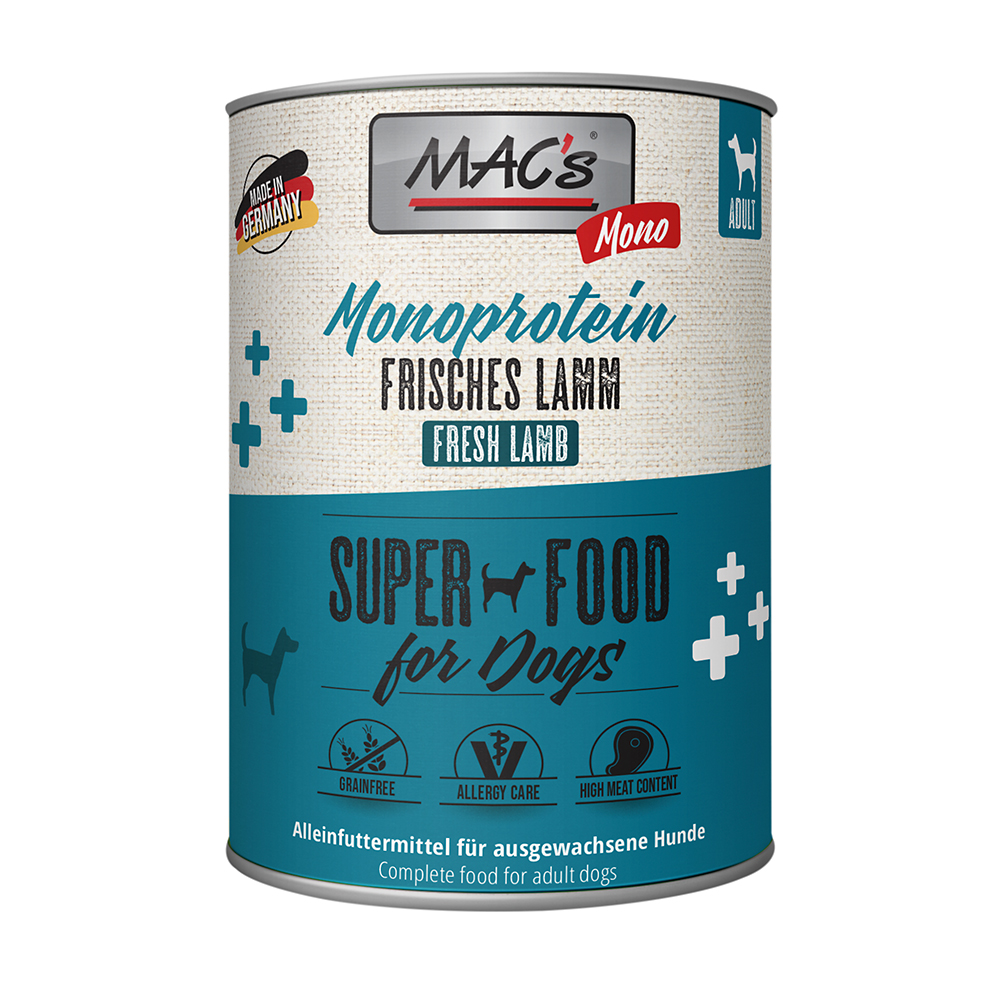MAC´s DOG Mono Sensitive Lamm | Nassfutter | Hundefutter | Hund ...
