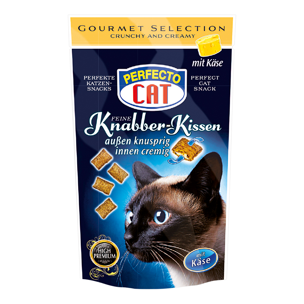 Perfecto Cat Knabber Kissen Käse | Snacks | Katzenfutter | Katze ...