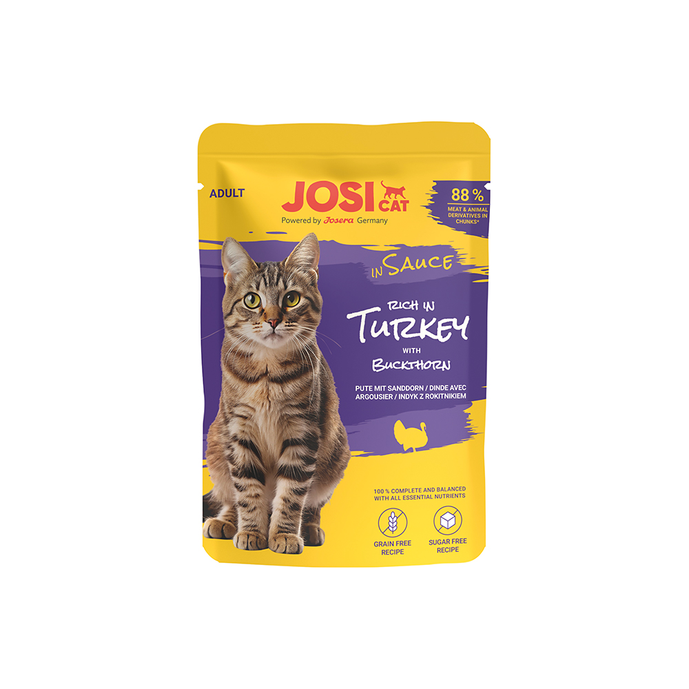 JosiCat rich in Turkey in Sauce | Nassfutter | Katzenfutter | Katze ...