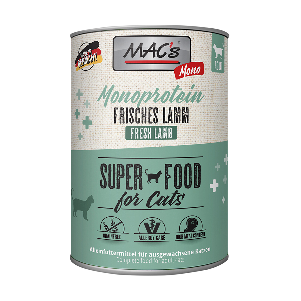 MAC´s CAT Mono Sensitive Lamm mit Karotte | Nassfutter | Katzenfutter ...