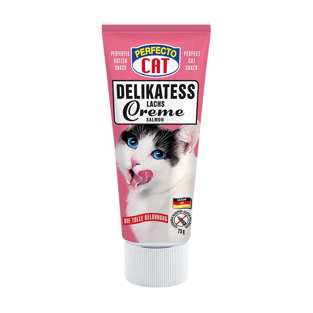 Perfecto Cat Delikatess Lachscreme | Snacks | Katzenfutter | Katze ...